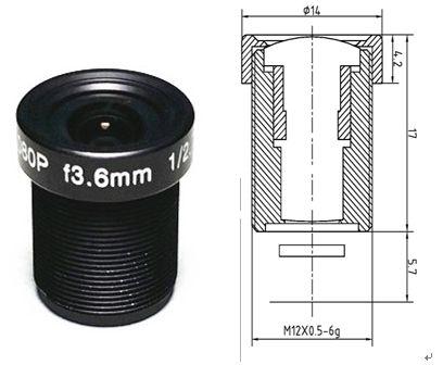 3.6mm Lens Drawing