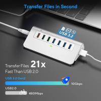 Quality Usb C Adapter 3.2 Hub Gen 2 USB C To USB Multiport Adapter 30W Power For Laptop for sale