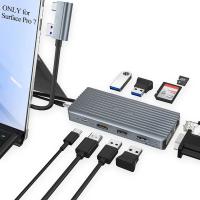 Quality 7 In 1 Usb C Hub Dock Station Dual With Card Reader Pro Pad Multi-Function Converter USB Hub For Mac for sale