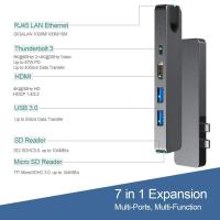 Quality Vga Hub Hdmi Usb C Docking Station Usb C Multi Hub Splitter Concentrator Portable PC Dockstation for sale