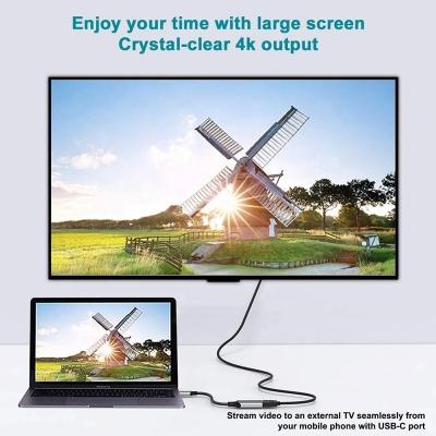 중국 남성-여성 USB 3.1 타입 C에서 HDMI HDTV 케이블 어댑터 변환기 4K 60Hz 1080P CCA 선도자 판매용