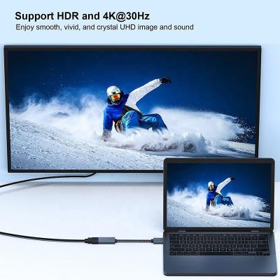 중국 4K 해상도 USB C 허브 디스플레이포트에서 HDMI 어댑터 케이블 남성에서 여성 1080P 4K30Hz 4K60Hz 판매용