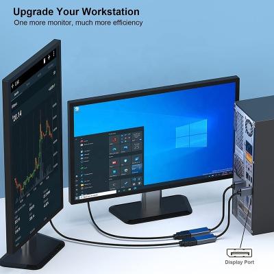 중국 4K 해상도 USB C 허브 디스플레이포트에서 HDMI 어댑터 케이블 남성에서 여성 1080P 4K30Hz 4K60Hz 판매용