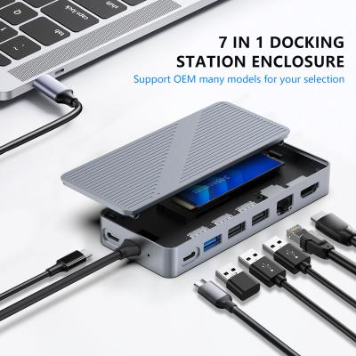 中国 USB-Cドッキングステーション USB 3.0 1Gイーサネット 4K HDMI USB Cデバイス互換性 販売のため
