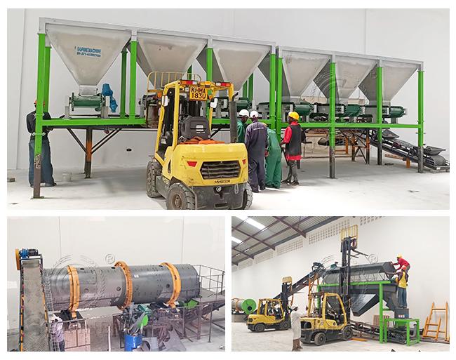 Finished NPK fertilizer granules from production line