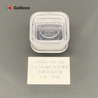 中国 5*10mm2表面Un-Doped SIタイプの支えがないGaNの単結晶の基質の抵抗> 10 ⁶ Ω·Cm RF装置ウエファー 販売のため