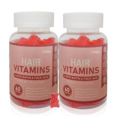 Hair Growth Dietary Supplement With Biotin Folic Acid For Teenagers 60gummies /