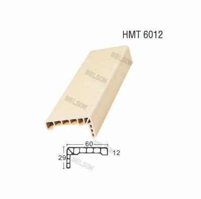 Китай Деревянное удерживание ногтя дверной рамы 6cm*1.2mm винила PVC WPC зерна высокое продается