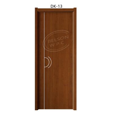 Chine Porte creuse de wpc de porte de wpc pur et plein de composé de PVC en bois de BES DK-13 WPC pour la pièce avec la conception de marqueterie de rayure. à vendre