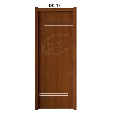 Chine La porte pure et pleine de composé de PVC en bois de BES DK-16 WPC de wpc a contracté la porte intérieure du style wpc/PVC avec la marqueterie de rayure à vendre