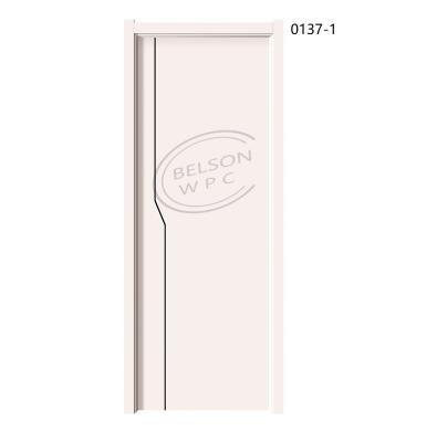 Chine BES porte imperméable de la chambre à coucher WPC de 0137-1 de wpc (composé en bois de PVC) de wpc portes pures et pleines de cavité avec des lignes marquetant à vendre
