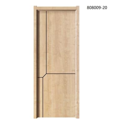 Chine Le wpc de conception simple de BES 808009-20 imperméabilisent l'anti-corrsion porte intérieure de conception de marqueterie de rayure de porte de la toilette WPC de salle de bains à vendre