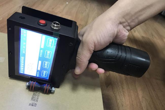 Bar code label expiry date batch code handheld inkjet printer for food packing marking