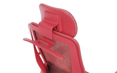 Chine Améliorez votre espace de travail à dos élevé Chaise de bureau en maille rouge exécutive avec support lombaire à vendre