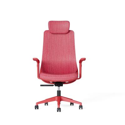 Chine Meubles de bureau rouges modernes Chaise de gestionnaire pivotante avec dossier réglable et conception à vendre