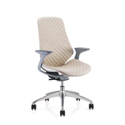 Chine Chaise de bureau de luxe en bois blanc, confortable, chef couché, fauteuil pivotant pour les dirigeants à vendre