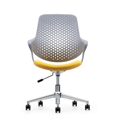 Folded Office Sitting Chairs Modern White Plastic Office Chair Gray Plastic