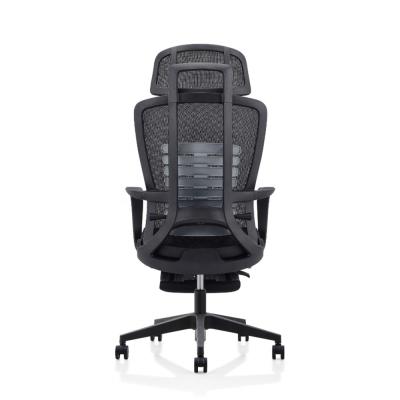 Chine Chaise de bureau en acier inoxydable avec repose-pieds et mécanisme d'inclinaison en maille de tissu à vendre