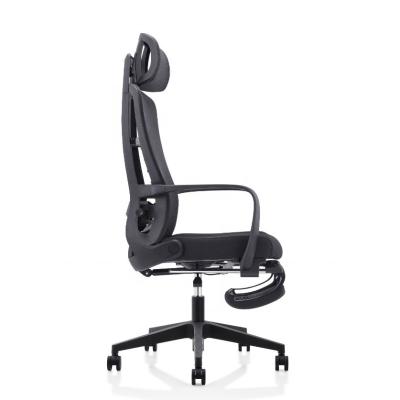 Chine Chaise de bureau en acier inoxydable avec repose-pieds et mécanisme d'inclinaison en maille de tissu à vendre