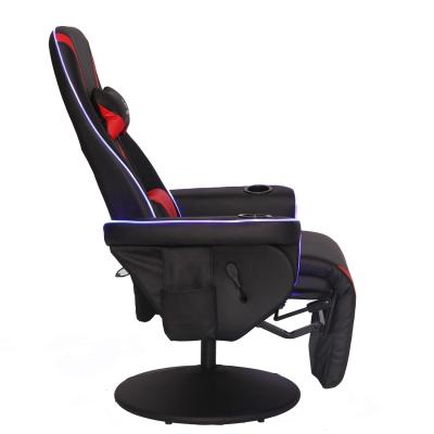 Κίνα Luxury Black/Blue Racing Style Gaming Sofa with Cup Holder LED Lighting and Footrest προς πώληση