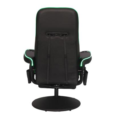 Κίνα Luxury Black/Blue Racing Style Gaming Sofa with Cup Holder LED Lighting and Footrest προς πώληση
