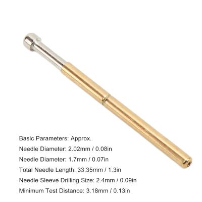 China Factory Supply Spring Test Probes Big Round Head Type 2mm Diameter Test Tools PCB Testing Pin for sale