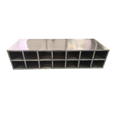 China 304 Stainless Steel Dual-Sided Step-Over Shoe Bench | Cleanroom-Compliant Heavy-Duty Design for sale
