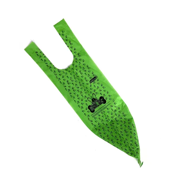 Scented Waterproof Pet Garbage Bag Portable Vest Handle Custom Printed Plastic Dog Bag