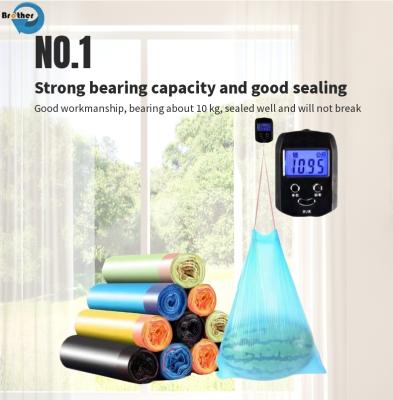 China Plastic Household Tall Kitchen Trash Bag Drawstring Garbage Bag for sale
