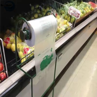 China HDPE Transparent Star Seal Produce Bag with Paper Core for sale