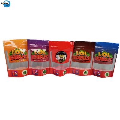 중국 250/500g 1kg Top Food Grade Reusable Flat Bottom Clear Window Snack Packaging k Bag with Tear Zipper 판매용