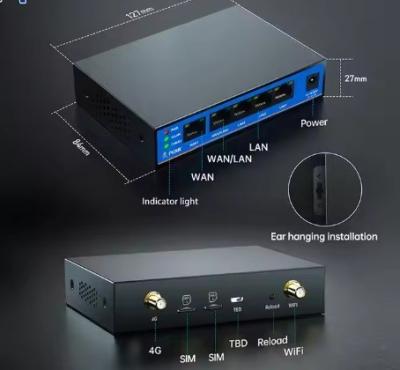 Global 4G Industrial Dual SIM Router USR-G805s-G With 4G QoS WiFi / Wired WAN
