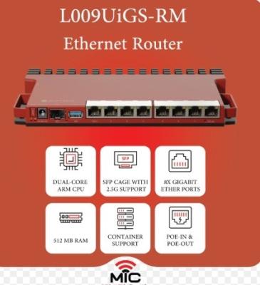 L009UiGS-RM L009 Enterprise PoE RouterBoard With Dual Core ARM CPU