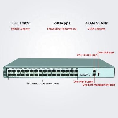 중국 32-포트 기가비트 네트워크 스위치 S6720S-32X-LI-32S-AC 원활한 데이터 전송을 위한 풀 듀플렉스 반 듀플렉스 LACP 기능 판매용