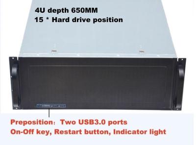 Китай Частный форм 4U650B Gpu серверный шасси с 15 горяче-заменяемыми жесткими дисками и глубиной 650 мм продается