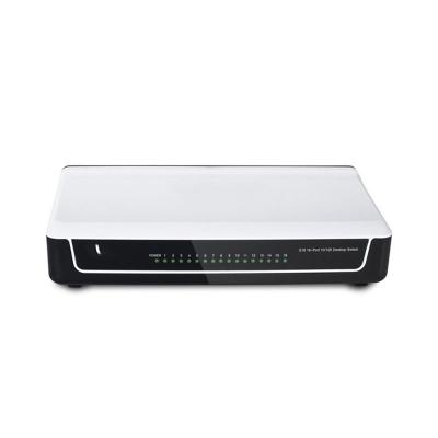 China Modo de comunicación Full-Duplex Personalizable 16 puertos RJ45 Switch Ethernet de escritorio 10/100Mbps Switch de red de negociación automática en venta