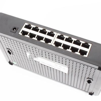 China Modo de comunicación Full-Duplex Personalizable 16 puertos RJ45 Switch Ethernet de escritorio 10/100Mbps Switch de red de negociación automática en venta