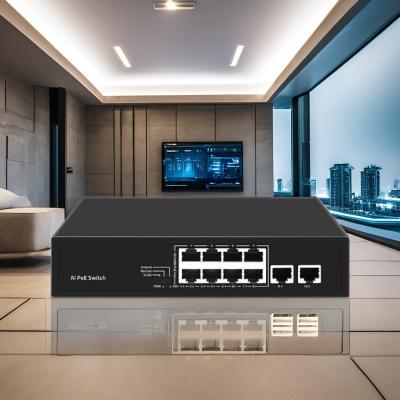Китай 10 портов AI PoE Enterprise Switch - идеальный выбор для офисного и домашнего сетевого решения продается