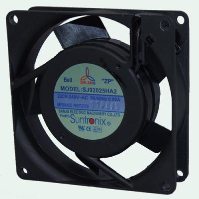 中国 SJ9225HA2 袖またはボール ベアリング AC 軸ファン、92mm x 92mm x 25mm の高圧産業換気扇 販売のため