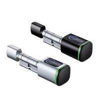 Quality Aluminum Door Compatible Tuya APP Remote Unlock Smart Lock Cylinder for Home Apartment for sale