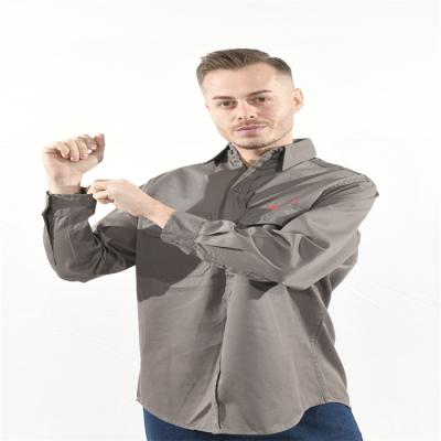 Cina Camice resistenti al fuoco 100% del cotone 210gsm compiacente con la norma europea in vendita