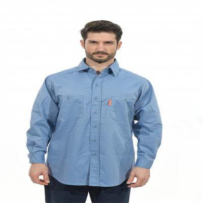 Cina Abbottoni il modello ignifugo 100% del plaid della camicia del lavoro del cotone della chiusura 210gsm in vendita