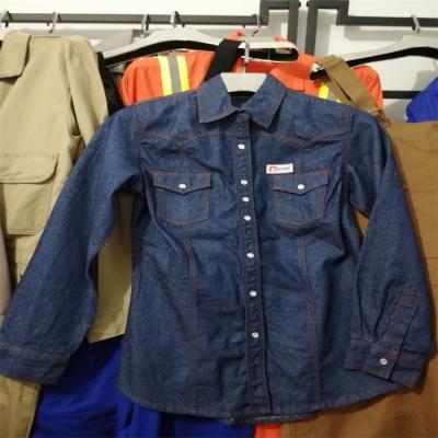 Cina Camicia 100% del denim del franco del cotone per industria di saldatura NFPA 2112 in vendita