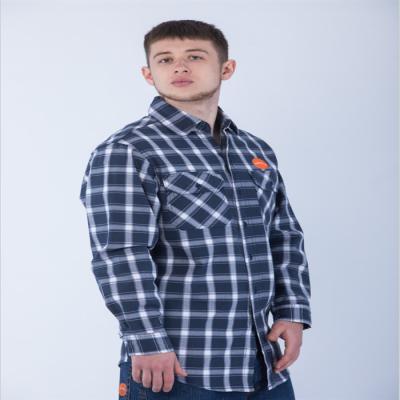 Cina La saia 3/1 manica lunga della camicia ignifuga del lavoro del tessuto si abbottona in vendita