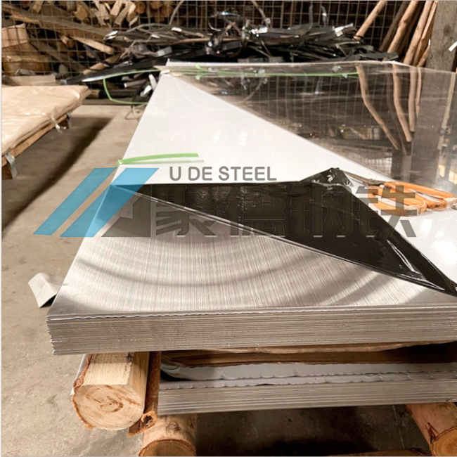 Technical diagram of hairline brushed stainless steel specifications