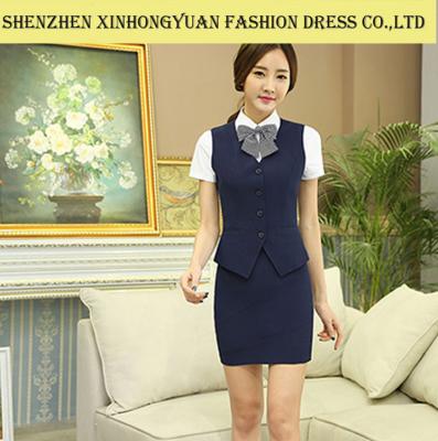 Cina Uniforme del receptionist dell'hotel di Morden di logo del ricamo per il personale della reception in vendita