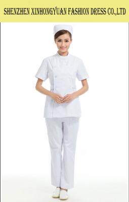 China Las mujeres médicas blancas cómodas de la oficina friegan los uniformes del oficio de enfermera con el sombrero en venta