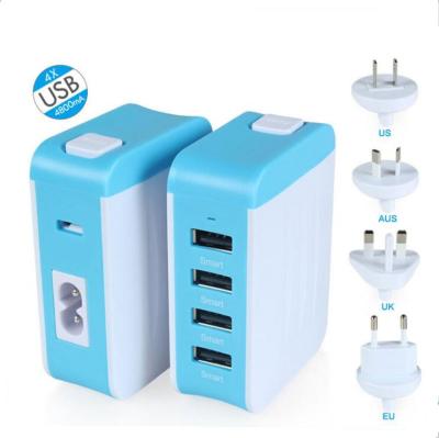 Cina Alta velocità portatile astuta universale del caricatore della parete di USB che fa pagare quattro porti di uscita di USB in vendita