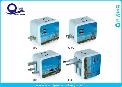 Cina Caricatore mondiale principale della parete del Usb del portatile dell'indicatore con porta USB doppia 2.4A in vendita