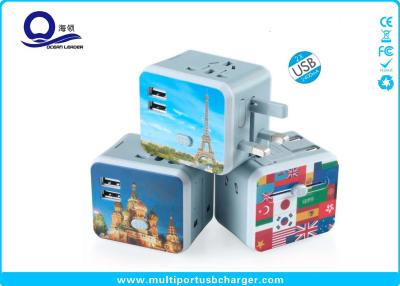 Cina Grande adattatore di spina di viaggio di USB di area della parte per stampa variopinta di logo di Europa in vendita